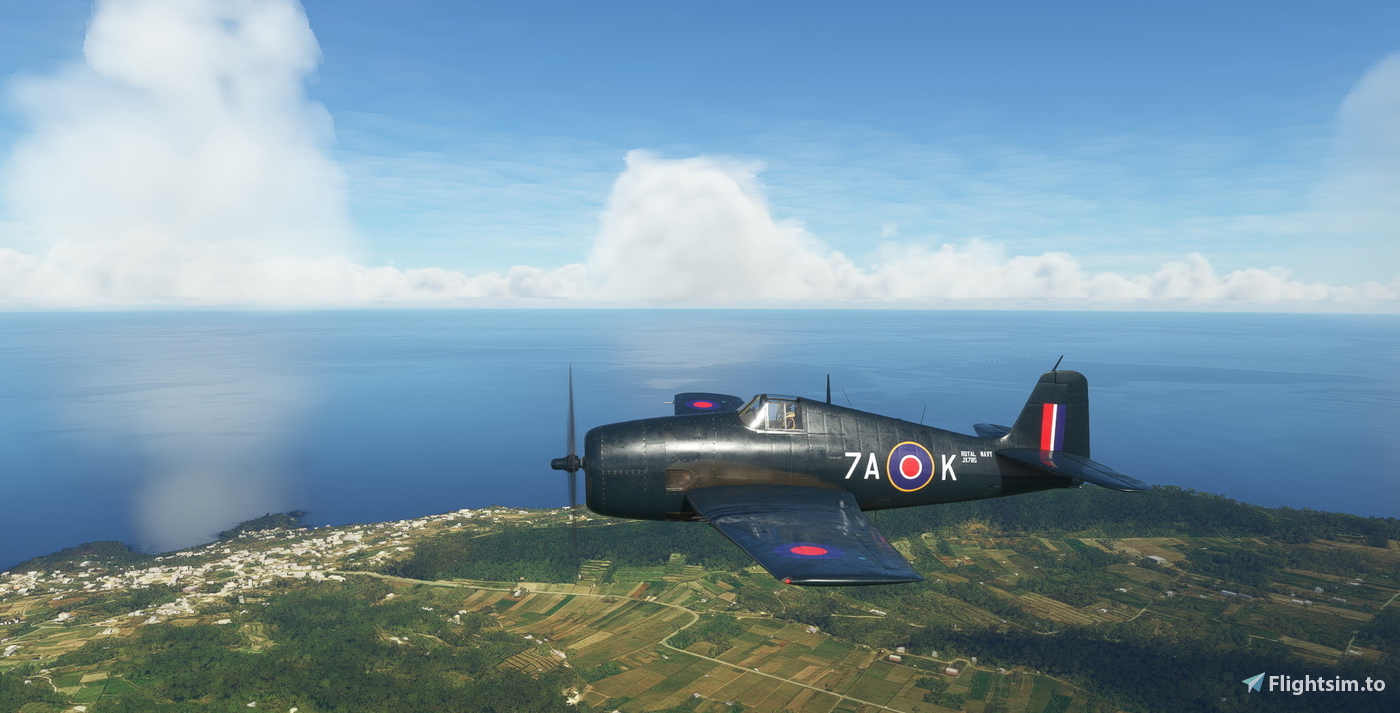 Grumman F6f 5 Hellcat Royal Navy Jx785 For Microsoft Flight Simulator Msfs