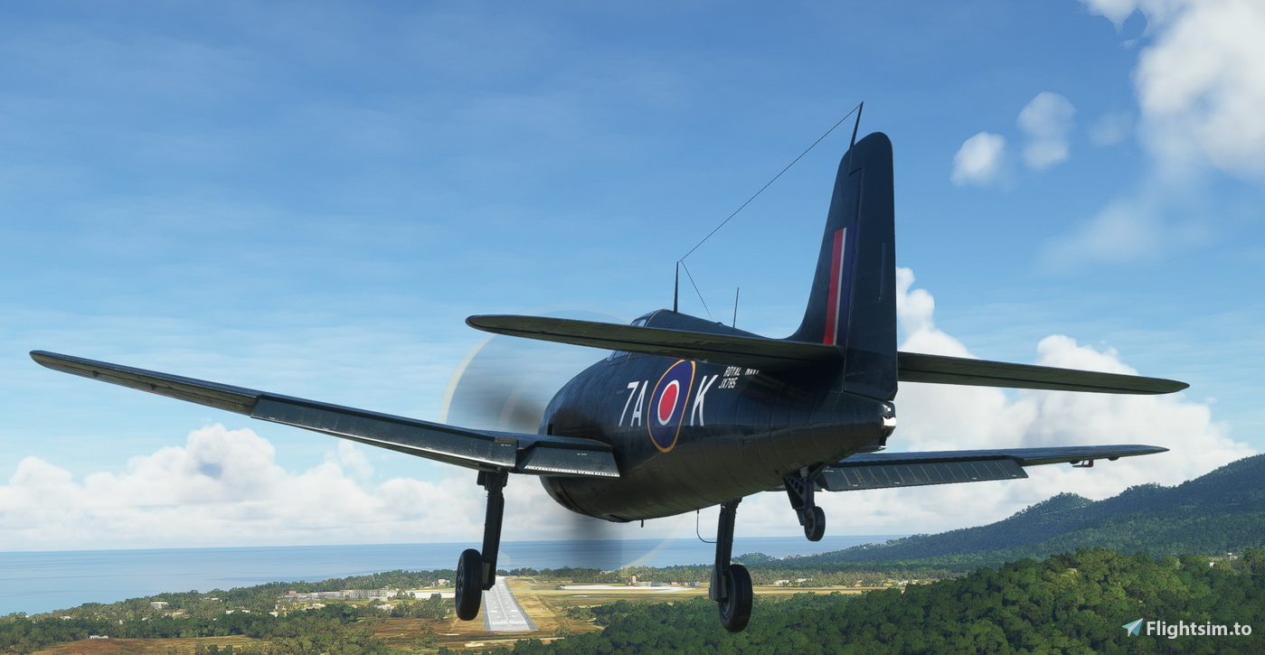 Grumman F6f 5 Hellcat Royal Navy Jx785 For Microsoft Flight Simulator Msfs
