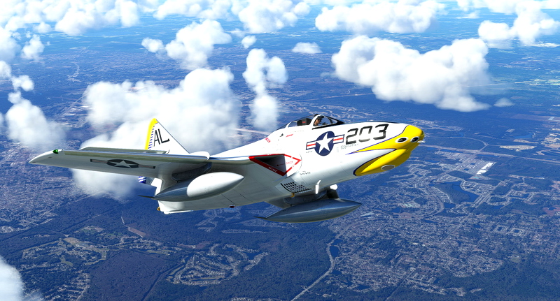 Grumman F9F-8 Cougar VF-13 #203 for Microsoft Flight Simulator | MSFS