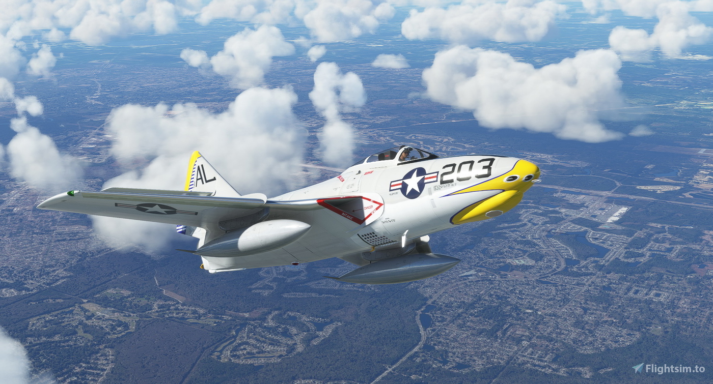 Grumman F9F-8 Cougar VF-13 #203 for Microsoft Flight Simulator | MSFS