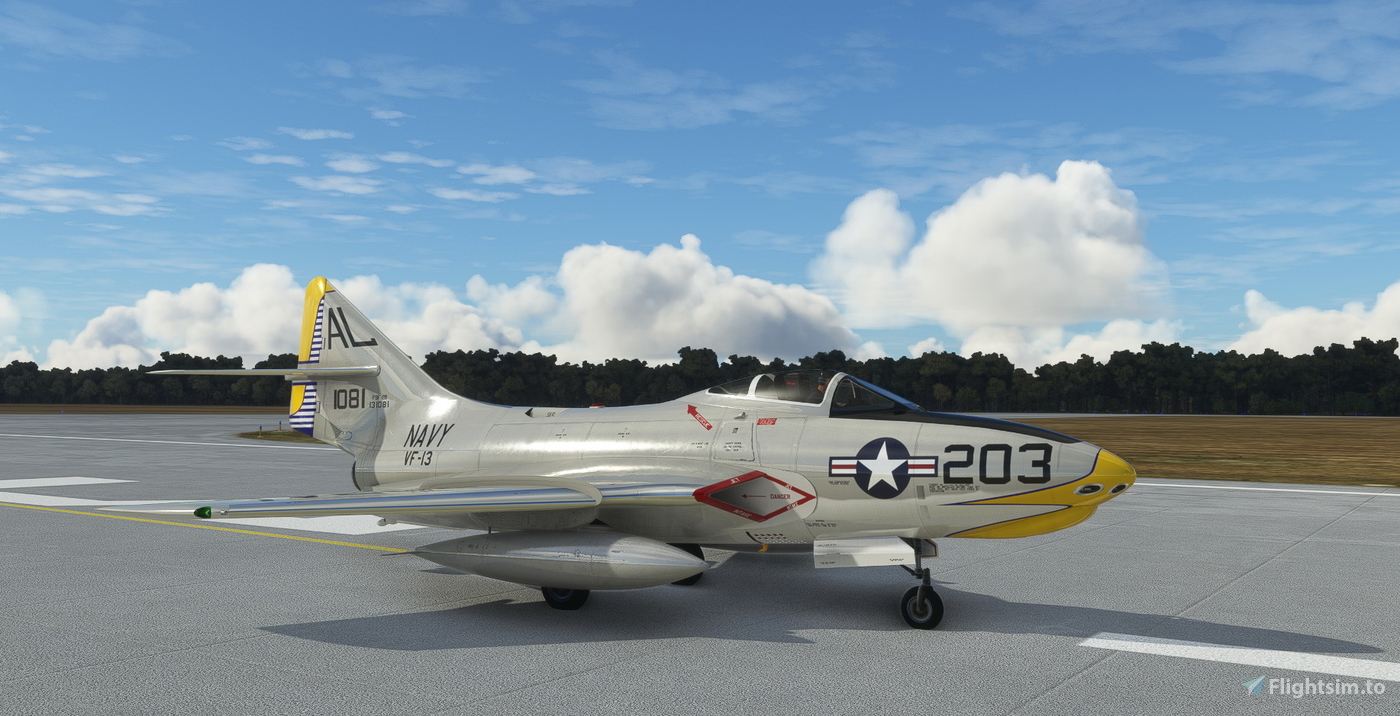 Grumman F9F-8 Cougar VF-13 #203 für Microsoft Flight Simulator | MSFS