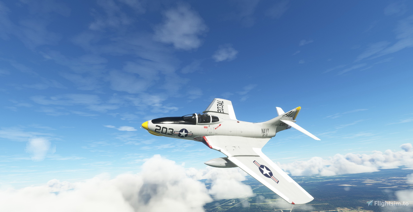 Grumman F9F-8 Cougar VF-13 #203 for Microsoft Flight Simulator | MSFS