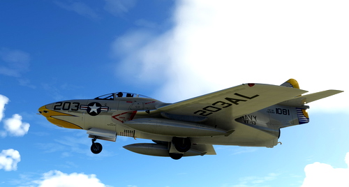 Grumman F9F-8 Cougar VF-13 #203 for Microsoft Flight Simulator | MSFS