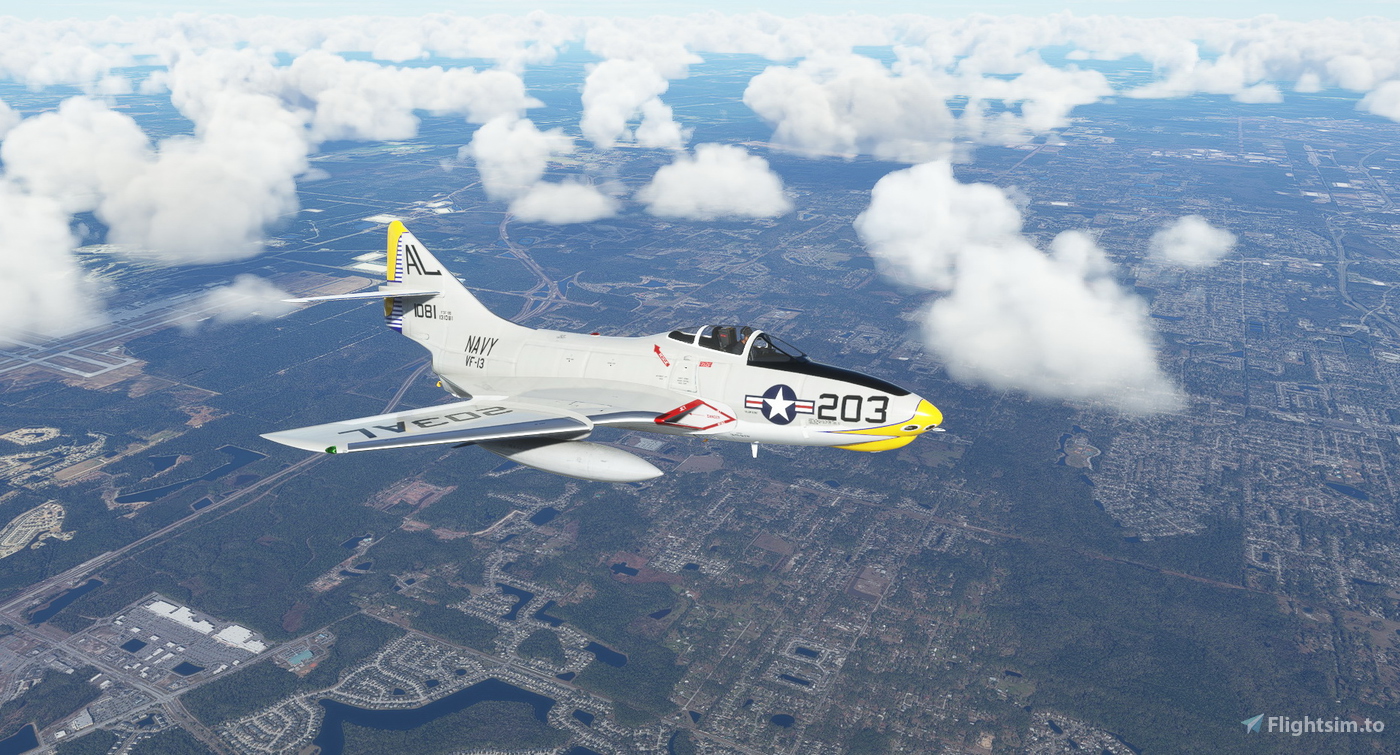 Grumman F9F-8 Cougar VF-13 #203 for Microsoft Flight Simulator | MSFS