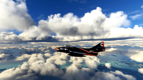 Grumman F9F Cougar US Navy VF-74 #410 » Microsoft Flight Simulator