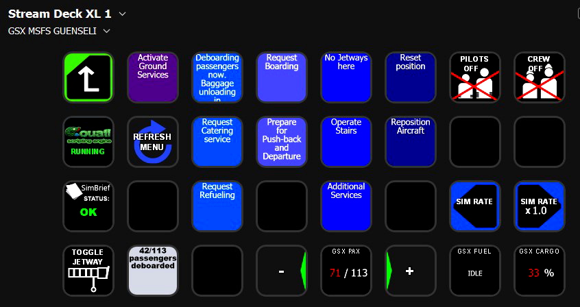 GSX PRO StreamDeck XL Profile & AAO Scripts » Microsoft Flight Simulator