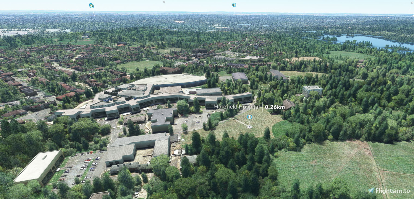 Harefield Hospital Helipad for Microsoft Flight Simulator | MSFS