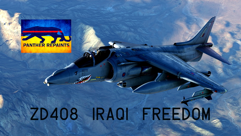 Harrier GR9 ZD408 Royal Air Force, Iraqi Freedom. for Microsoft Flight ...