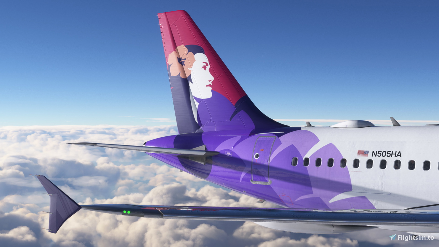 Hawaiian Airlines Fictional A319 Livery - 8K pour Microsoft Flight ...