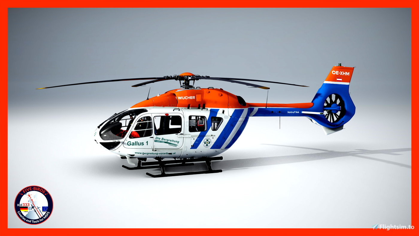 HPG H145 Action Pack Livery - Wucher Helicopter - Gallus 1 and 3 - EMS ...