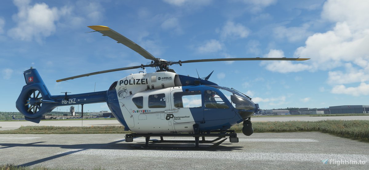HPG H145 Kantonspolizei Zürich HB-ZKZ MIL-CARGO for Microsoft Flight Simulator | MSFS