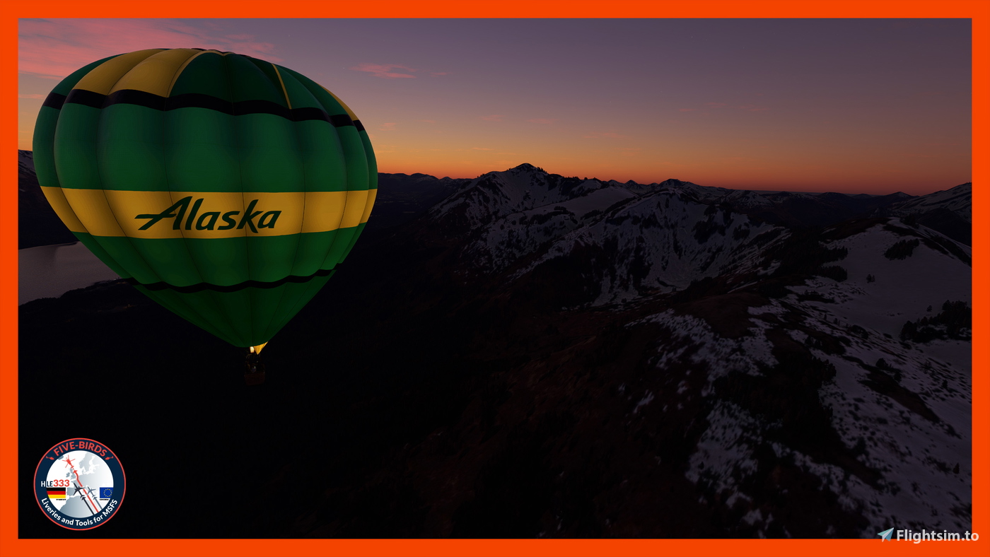 HPG Hot Air Balloon Livery "Alaska Airlines" N1932A のために Microsoft ...