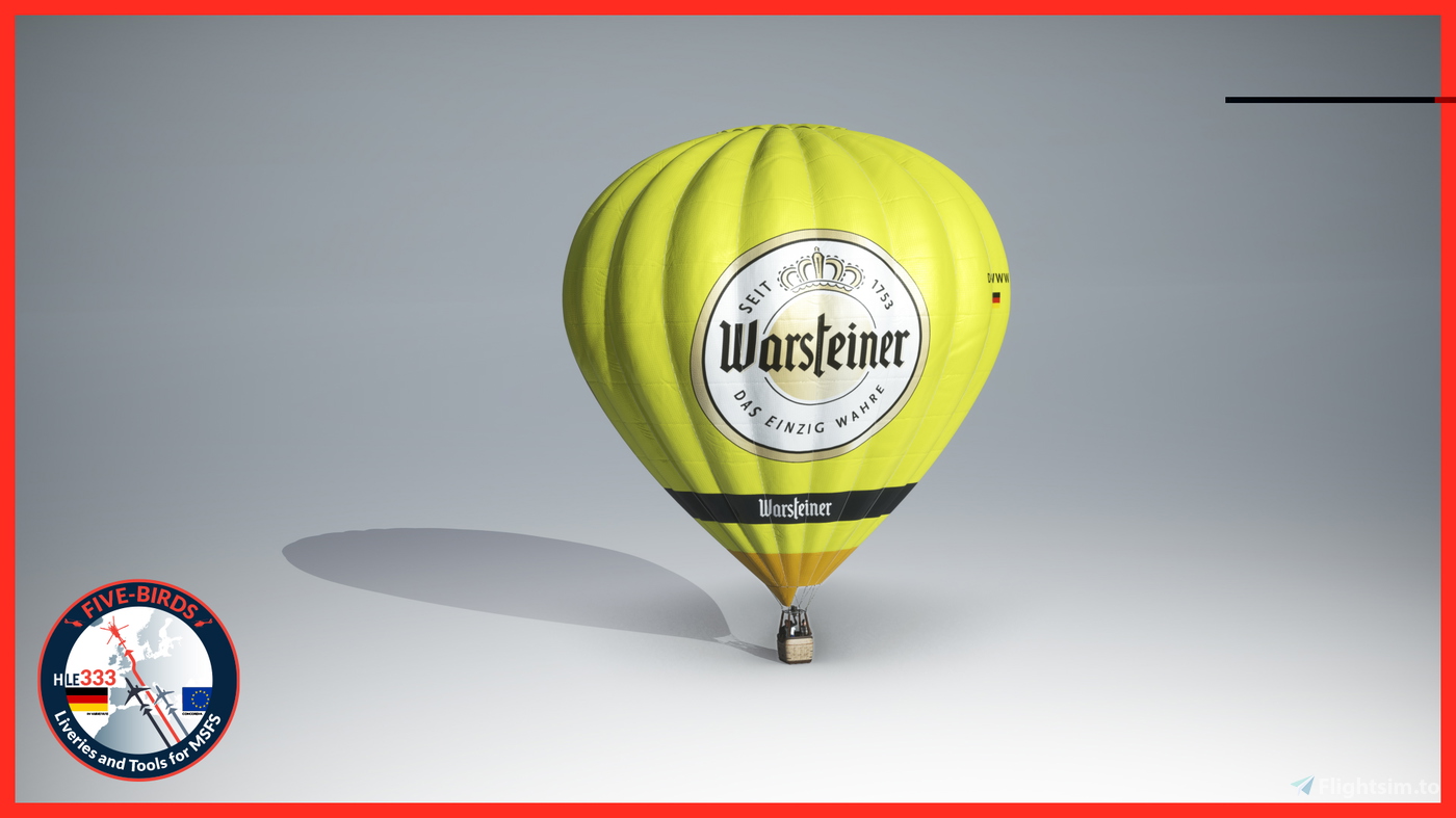 HPG Hot Air Balloon Livery "Warsteiner" D-OWWW - V1.1 for Microsoft ...