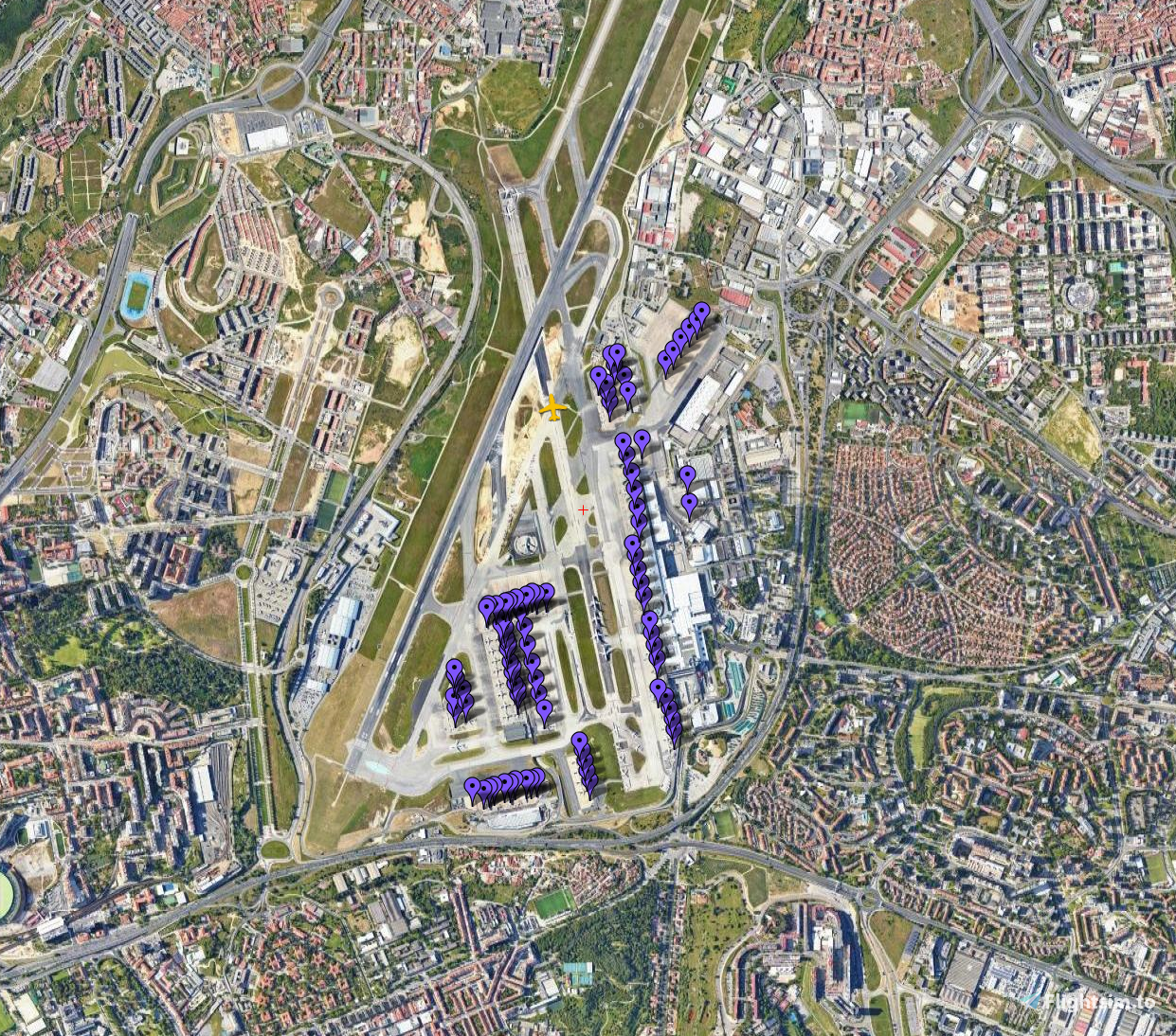 Humberto Delgado Airport (LPPT) Pilot2ATC Gates and Taxiways for ...