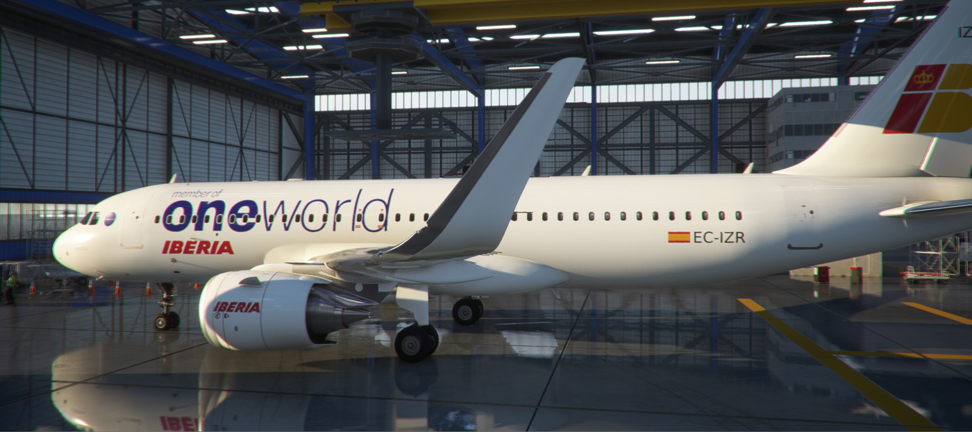 [A32NX] Iberia OneWorld livery old version EC-IZR for Microsoft Flight ...