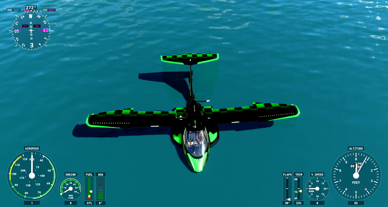 Icon A5 Green Lightning Livery for Microsoft Flight Simulator | MSFS