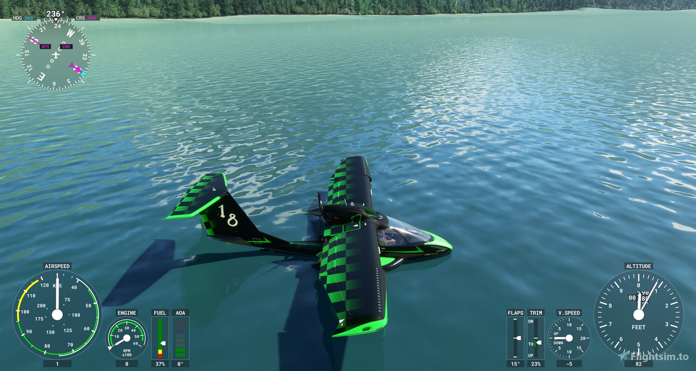 Icon A5 Green Lightning Livery for Microsoft Flight Simulator | MSFS