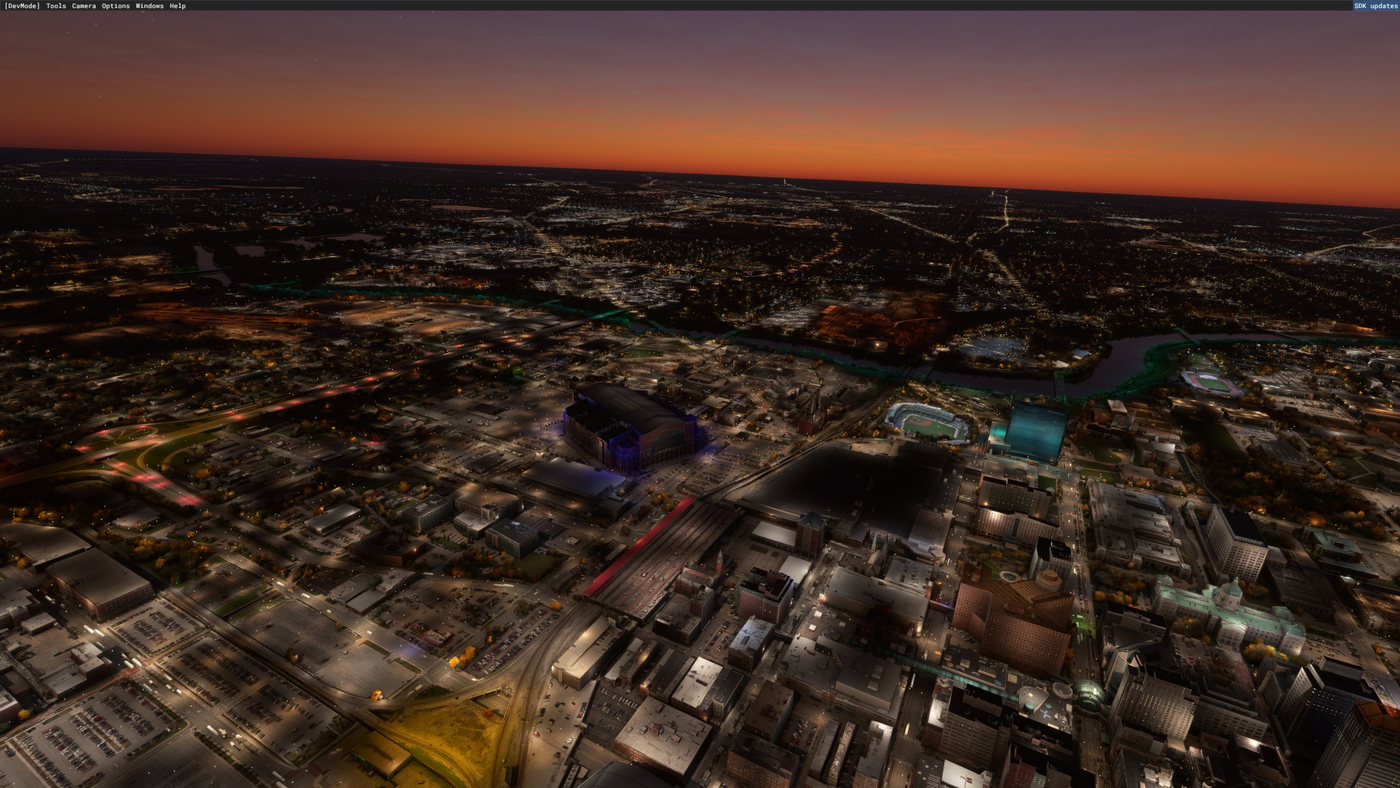 Indianapolis, IN Area Night Lights and Indianapolis Motor Speedway ...