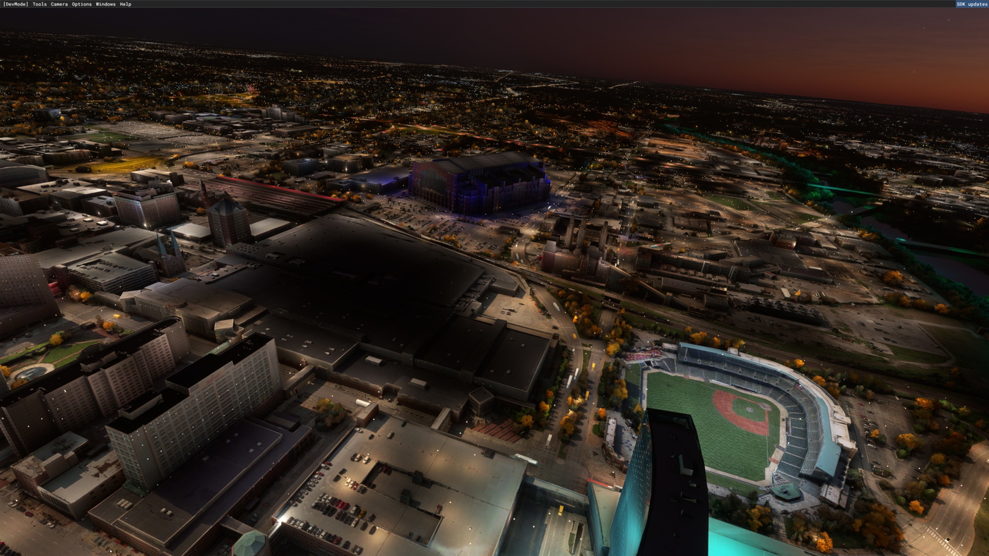 Indianapolis, IN Area Night Lights and Indianapolis Motor Speedway ...