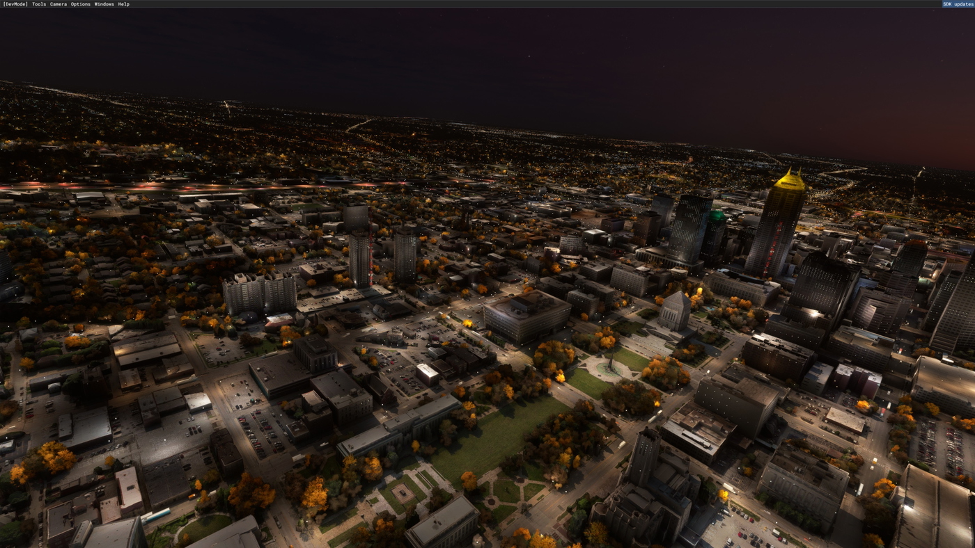 Indianapolis, IN Area Night Lights and Indianapolis Motor Speedway ...