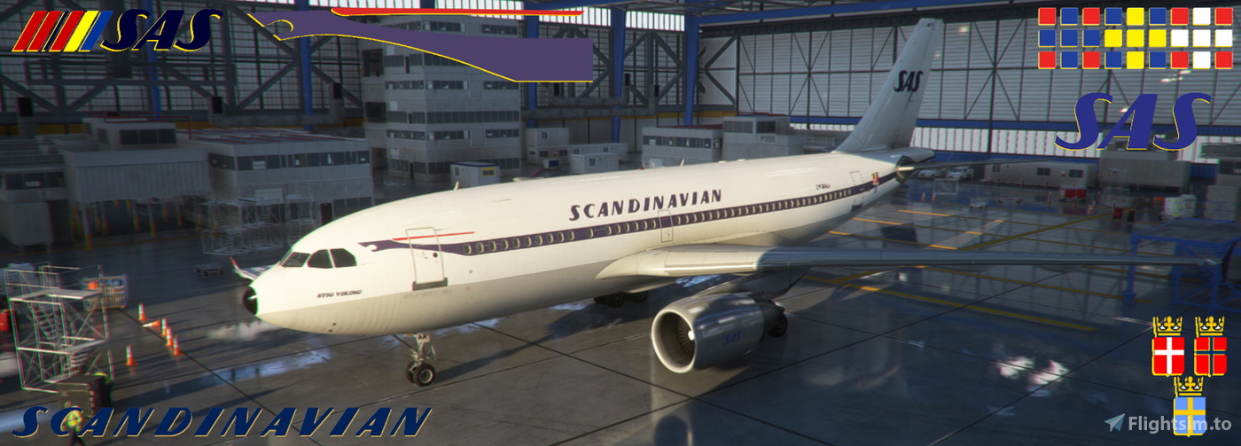 INI Simulations A310 SAS 1940-1980 OY-KAA for Microsoft Flight Simulator | MSFS