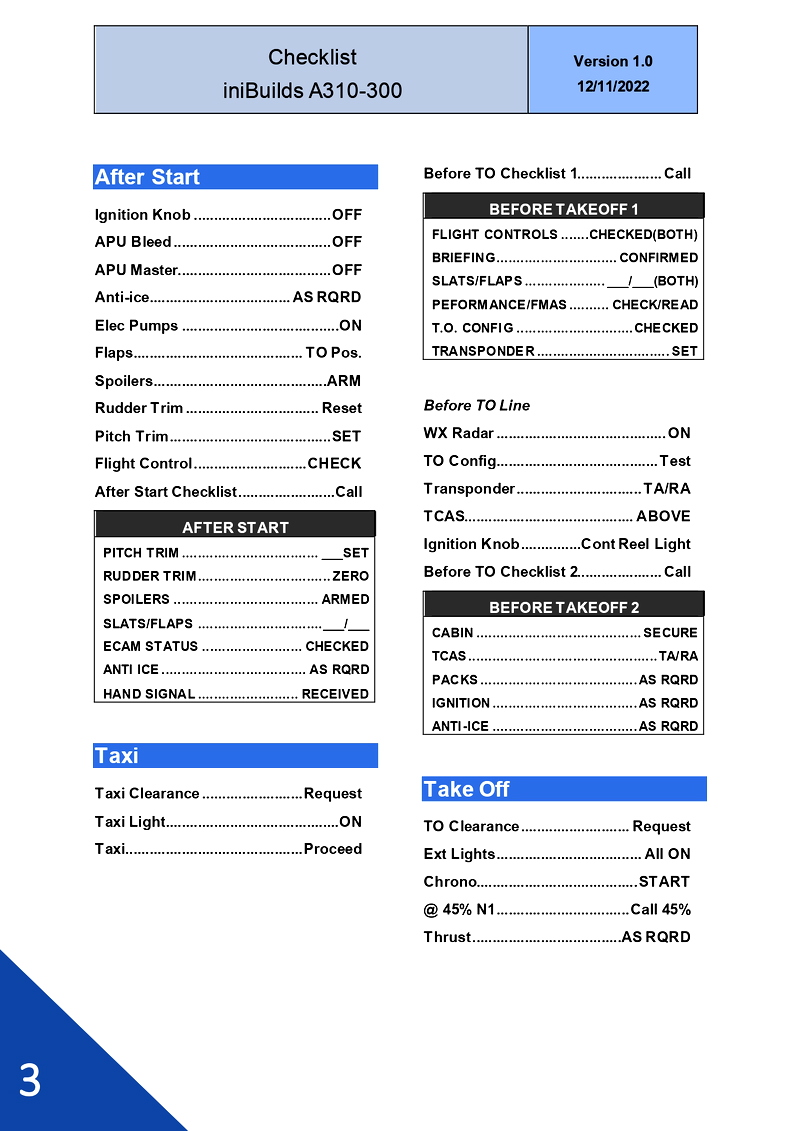 Threads - iniBuilds A310-300 Full Checklist for Microsoft Flight ...