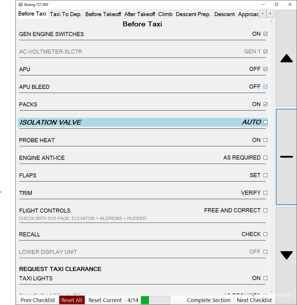 Interactive Checklist for Microsoft Flight Simulator | MSFS