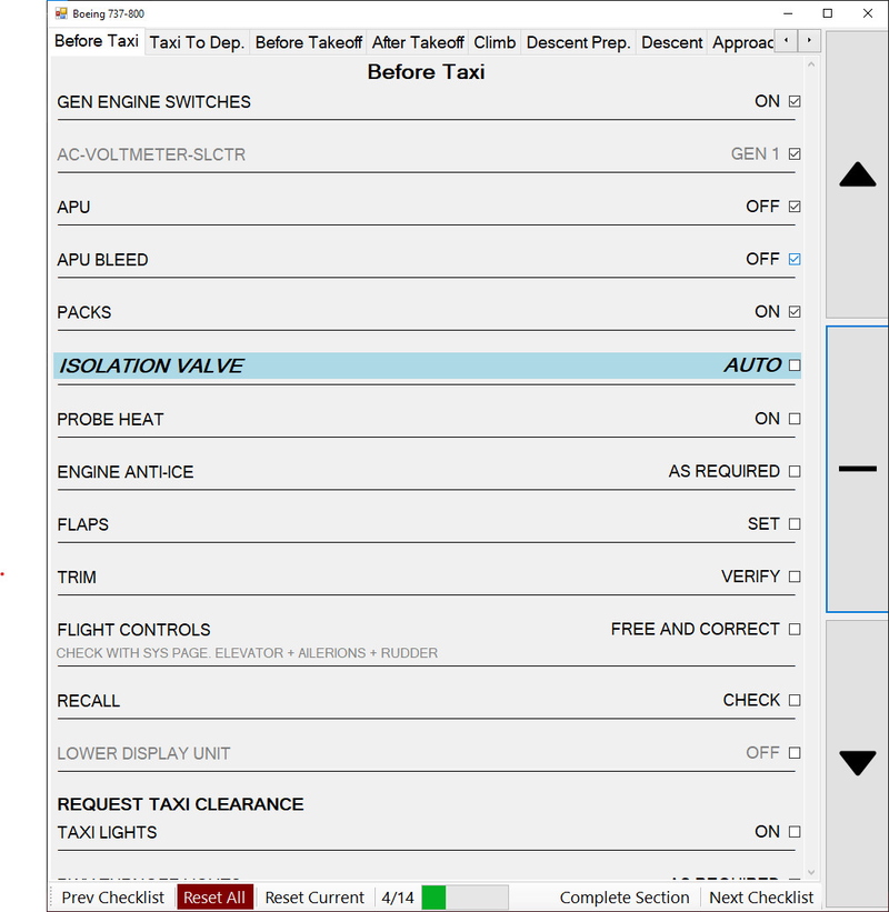Interactive Checklist for Microsoft Flight Simulator | MSFS