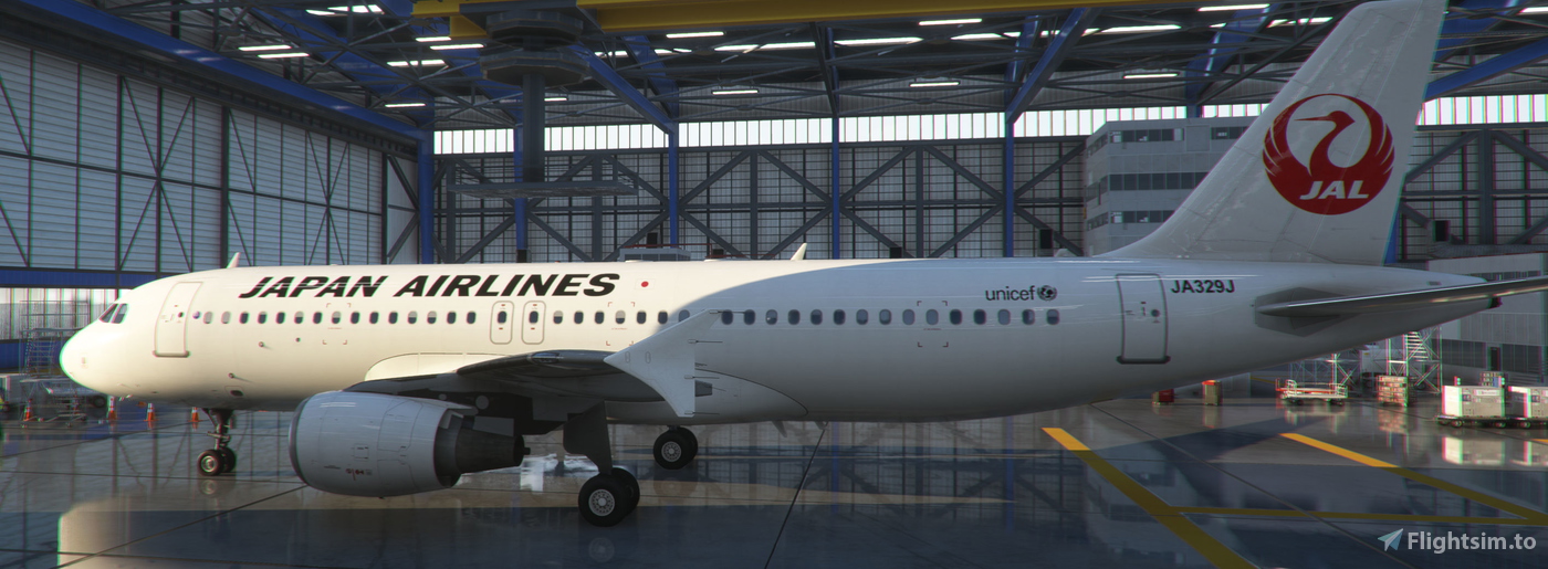 Japan Airlines (JAL) JA329J for Fenix Airbus A320, Texture 8K for ...