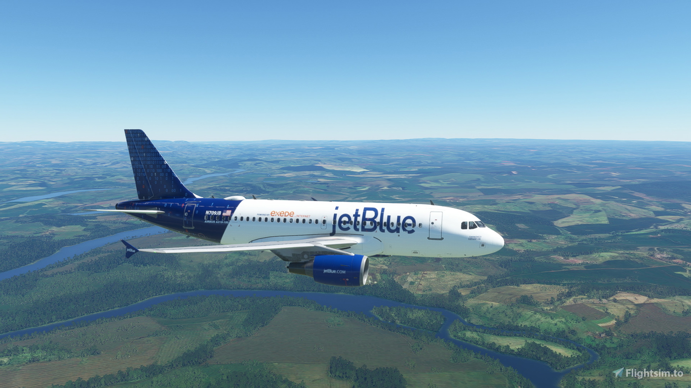 JETBLUE BINARY A319CEO 8K für Microsoft Flight Simulator | MSFS