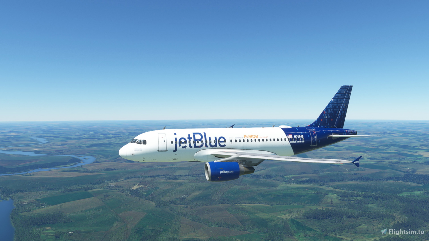 JETBLUE BINARY A319CEO 8K für Microsoft Flight Simulator | MSFS