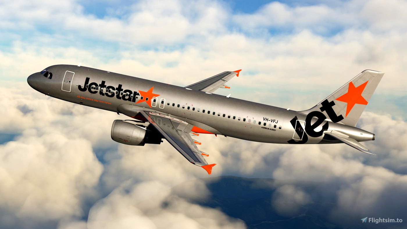 Jetstar VH-VFJ + Cabin - Fenix A320 for Microsoft Flight Simulator | MSFS