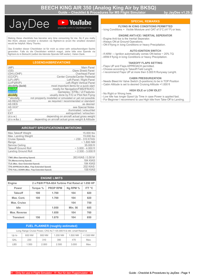 Checklists for Microsoft Flight Simulator | MSFS | Flightsim.to