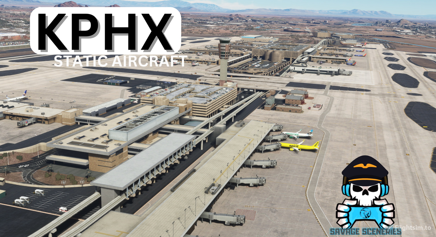 KPHX Static Aircraft for Microsoft Flight Simulator | MSFS