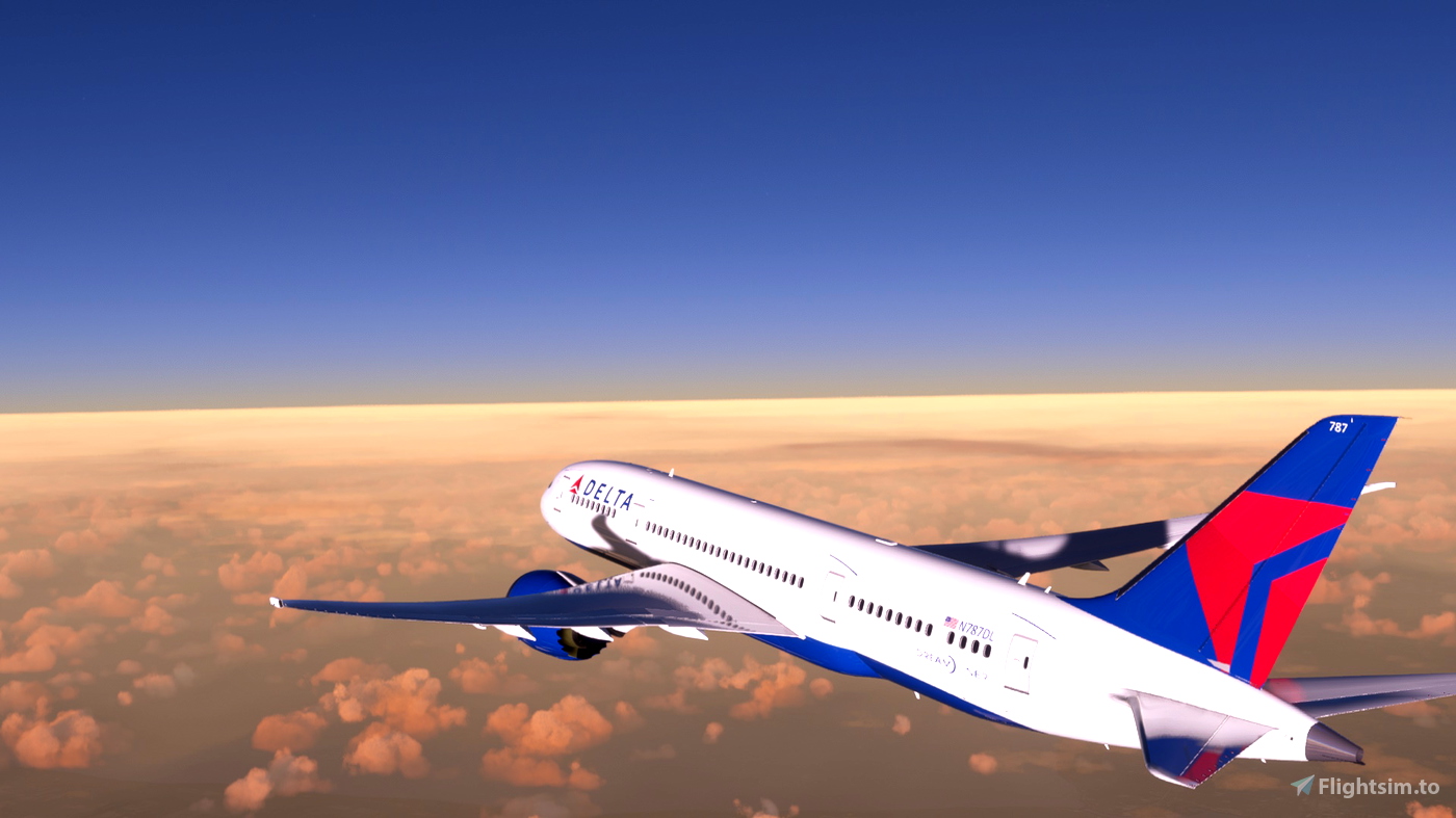 Kuro Boeing 787-8 Delta Airlines for Microsoft Flight Simulator | MSFS