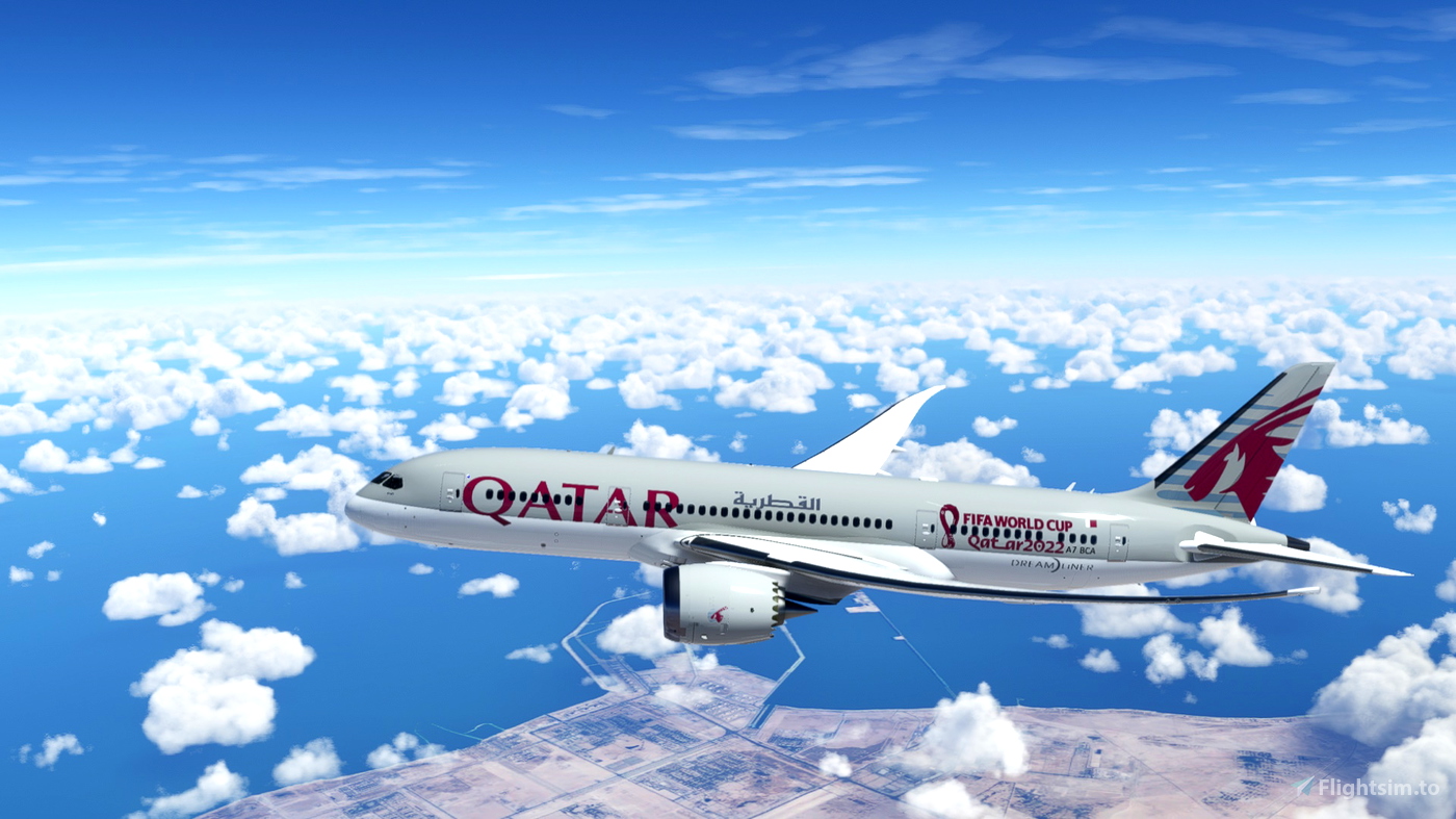 Kuro Boeing 787-8 Qatar Airways (with World Cup 22 variant) A7-BCA & A7-BCB "25 Years" for ...