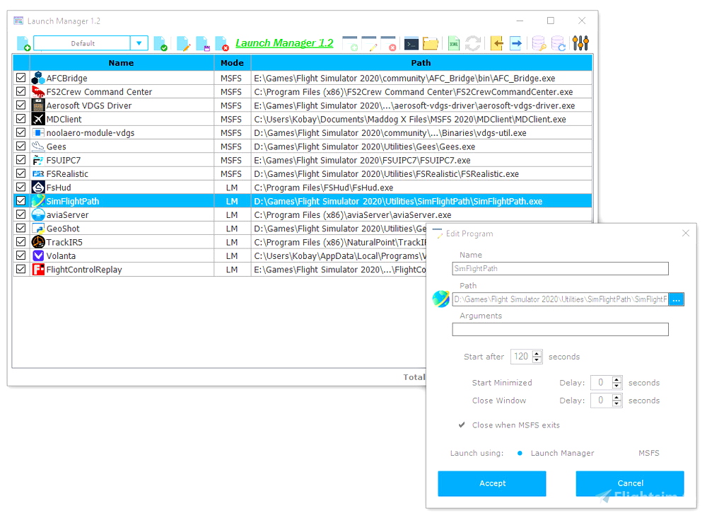 Launch Manager for Microsoft Flight Simulator | MSFS