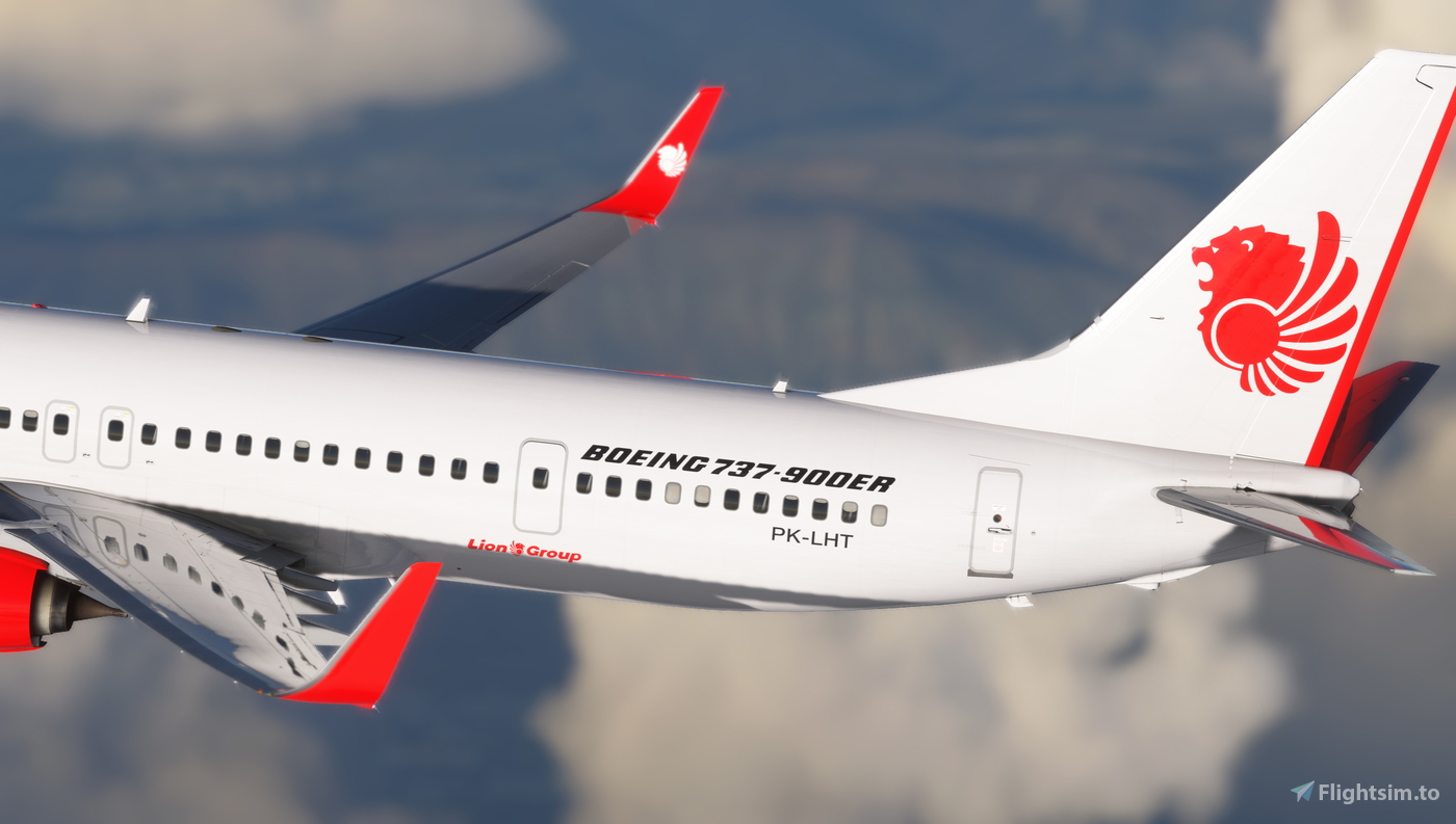 Lion Air (PK-LHT) PMDG 737-900ER - 8K for Microsoft Flight Simulator | MSFS