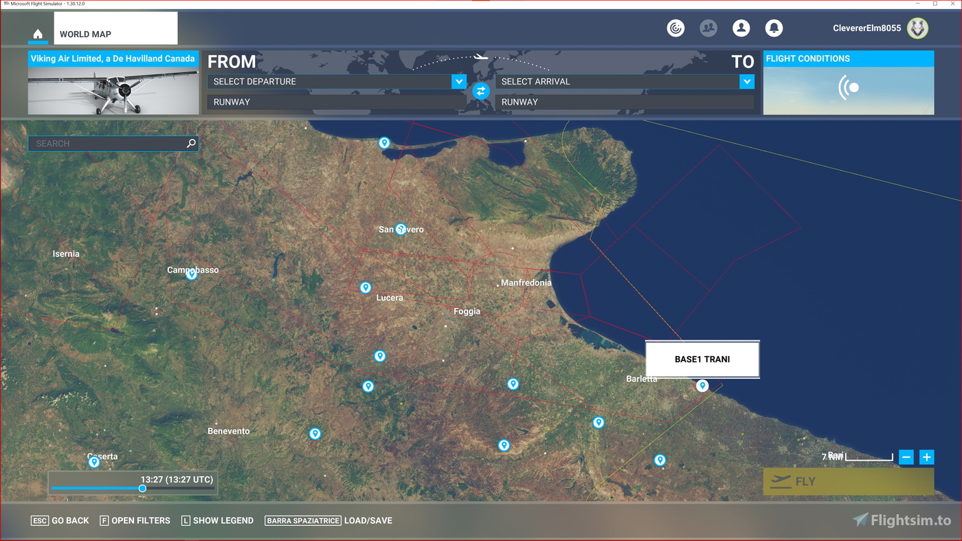 List of VISUAL REPORTING POINTS (VRPs) for Italy for Microsoft Flight ...
