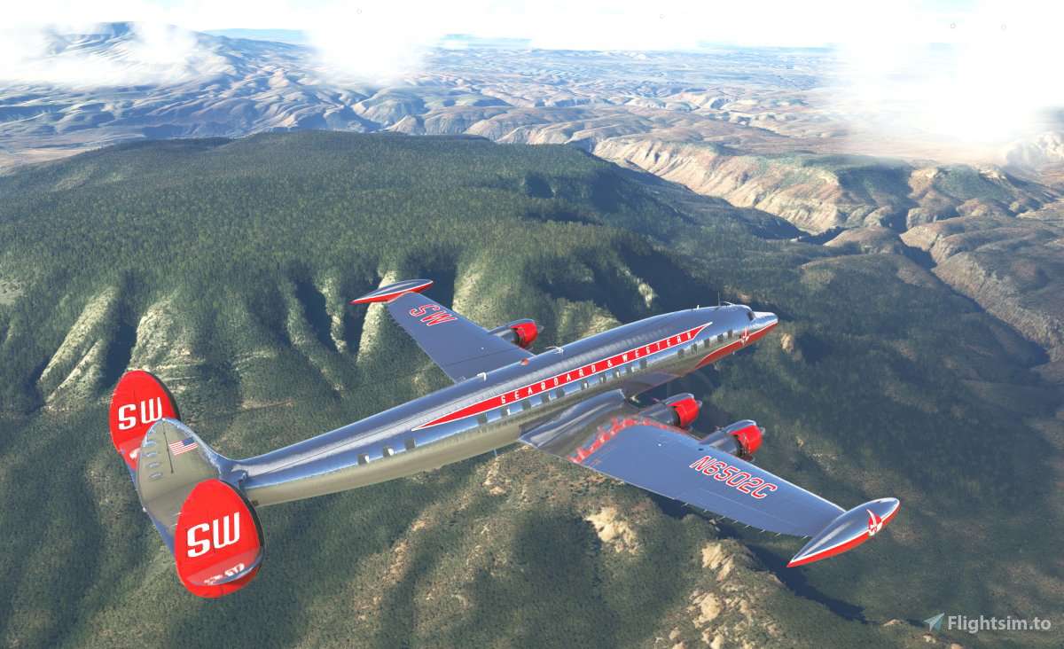 Lockheed Constellation Seaboard Western Airlines for Microsoft Flight ...