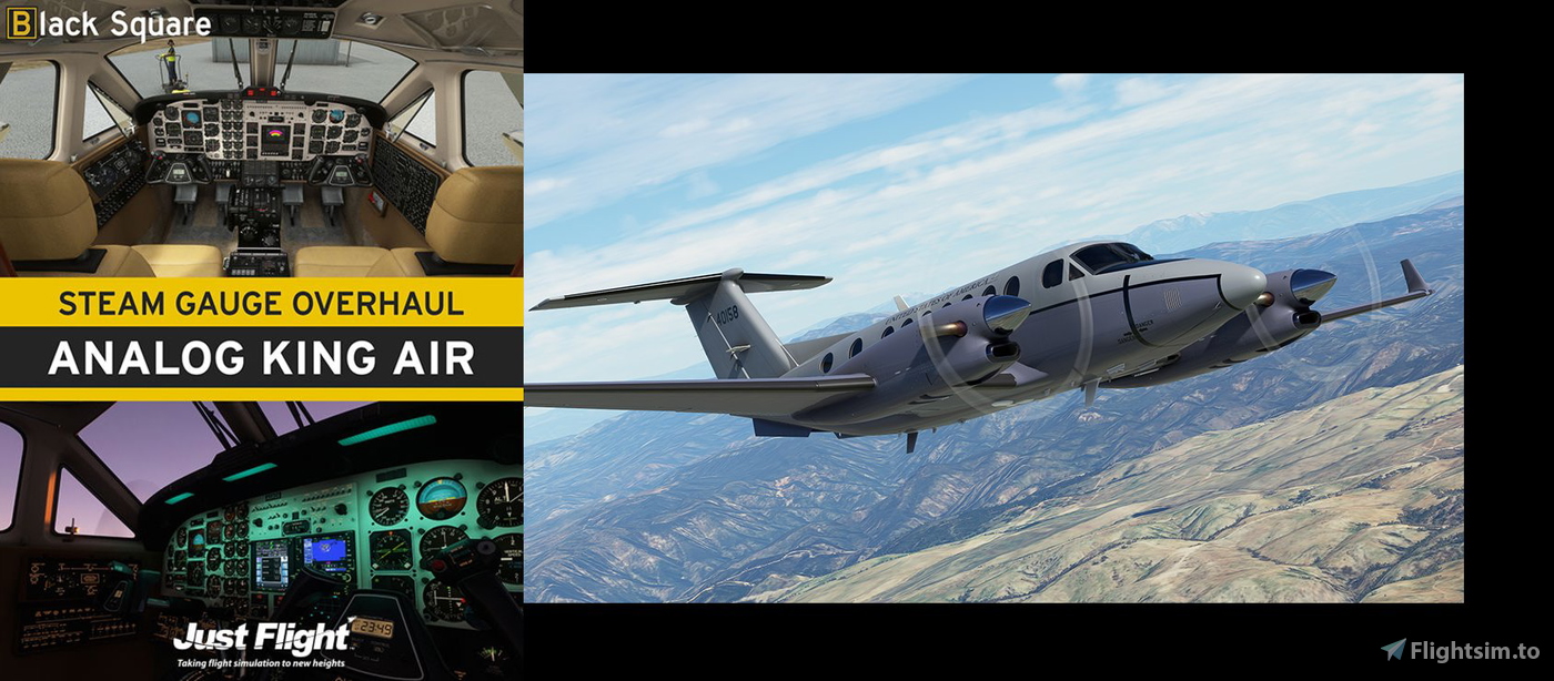 MC-12 for Black Square Analog King Air for Microsoft Flight Simulator ...