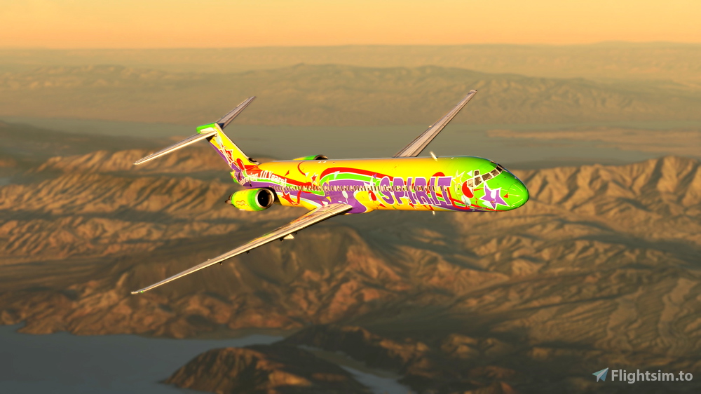 MD-82 Spirit Airlines 10th Anniversary "N814NK" for Microsoft Flight ...