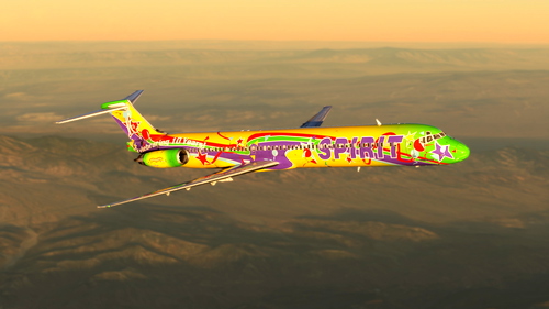 MD-82 Spirit Airlines 10th Anniversary "N814NK" for Microsoft Flight ...