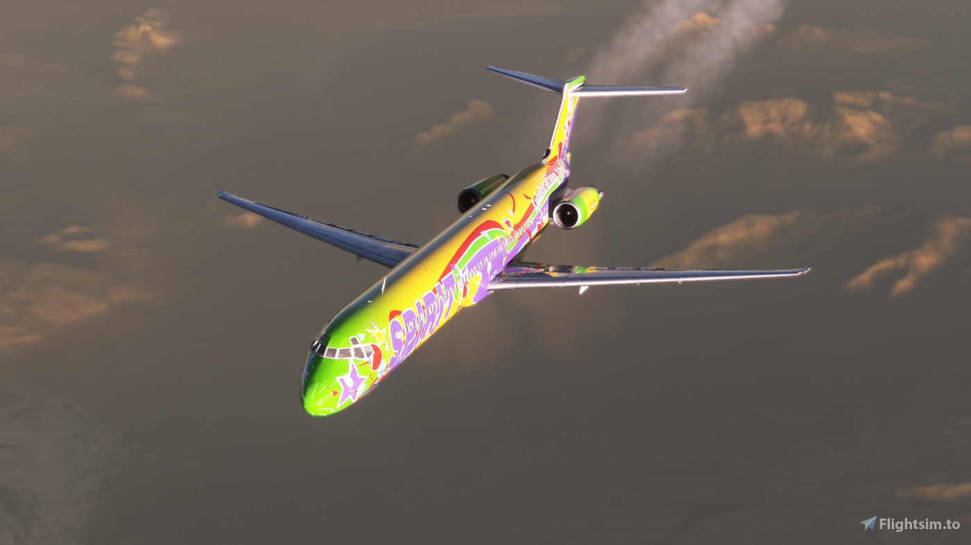 MD-82 Spirit Airlines 10th Anniversary "N814NK" for Microsoft Flight ...