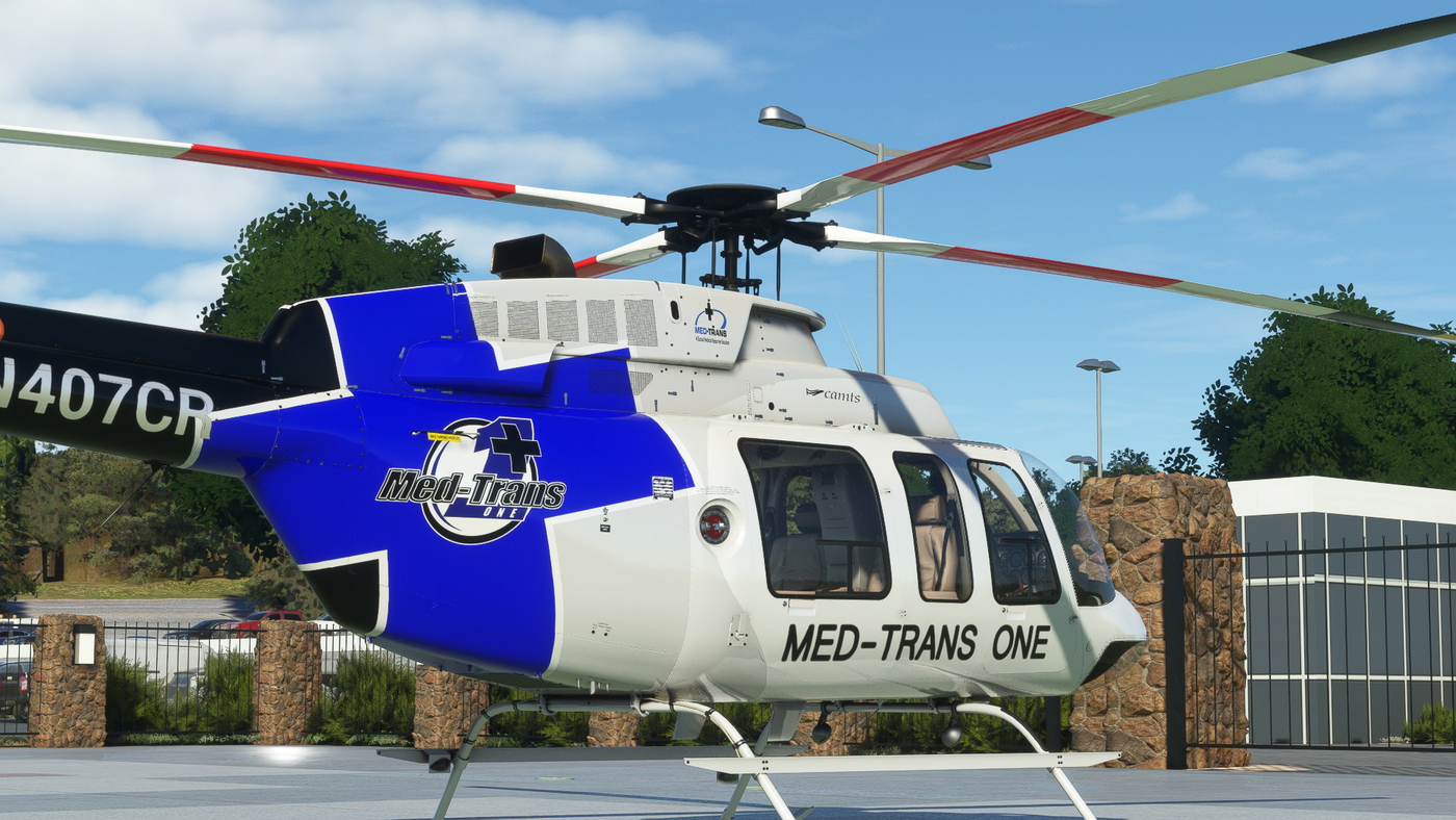 MedTrans-One 2023 Livery | N407CR | Bell 407 for Microsoft Flight ...