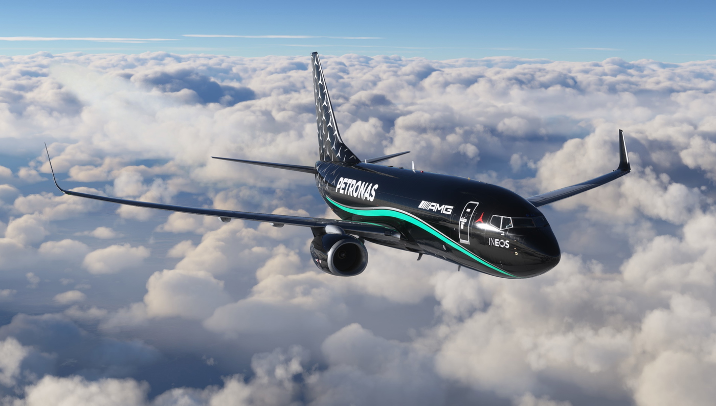 Mercedes AMG Petronas F1 Inspired by W14 Fictional Livery PMDG Boeing ...
