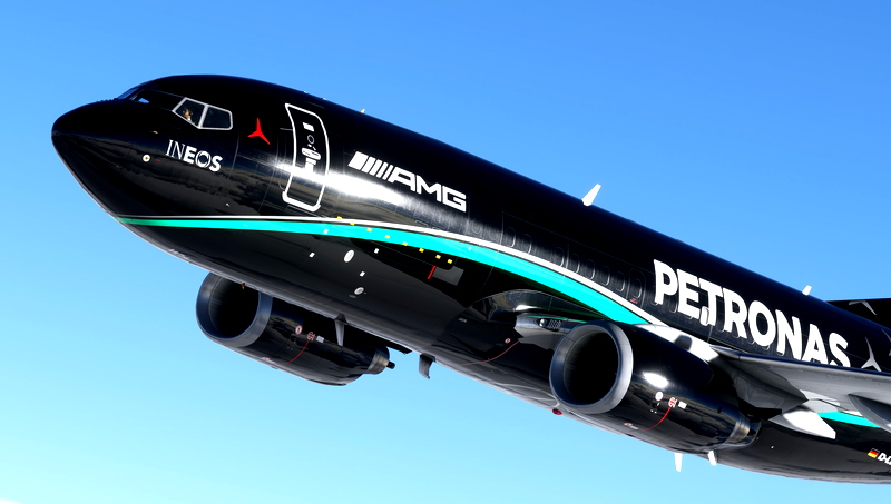 Mercedes AMG Petronas F1 Inspired by W14 Fictional Livery PMDG Boeing ...