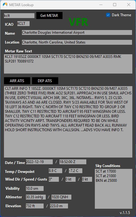 METAR Lookup for Microsoft Flight Simulator | MSFS