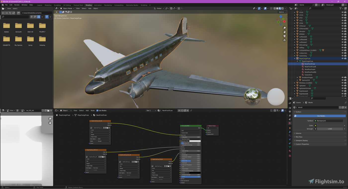 Microsoft - DC3 - Paintkit and texture files for Microsoft Flight ...