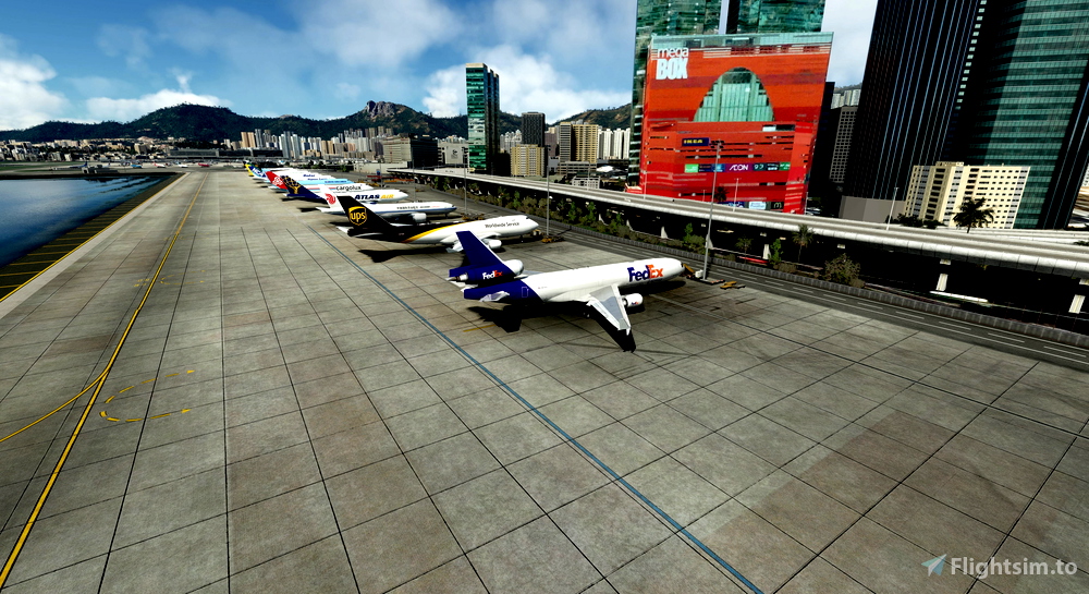 microsoft SU11 VHHX static aicrafts using FSLTL models for Microsoft Flight Simulator | MSFS